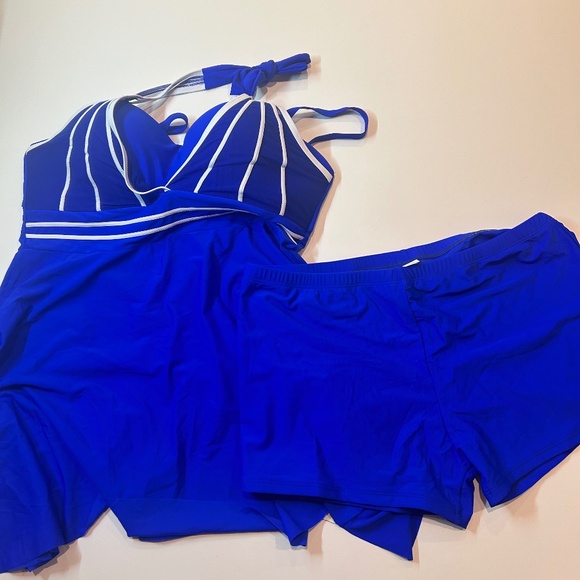 Swim | Royal Blue And White Womens Tankini | Poshmark